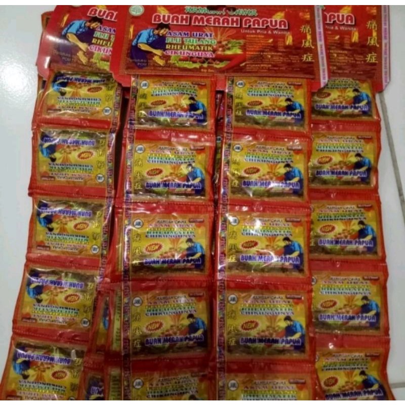 Jual Buah Merah Papua Kapsul Isi 10 Sachet Eceran 2 Kapsul