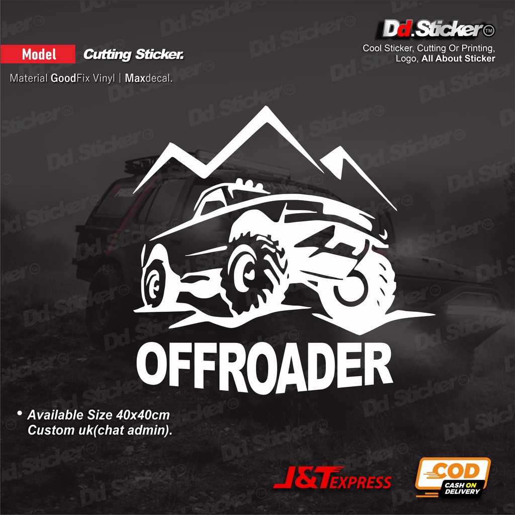 Jual Sticker Offroad Adventure 4x4 JEEP KATANA JIMNY RUBICON WRANGLER ...