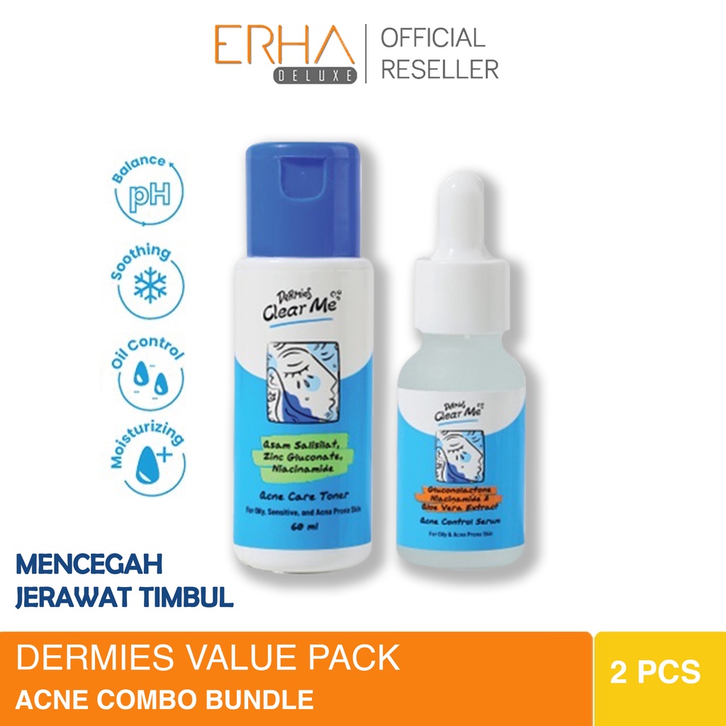 Jual Dermies Clear Me Serum Acne Control & Toner - Perawatan Wajah ...
