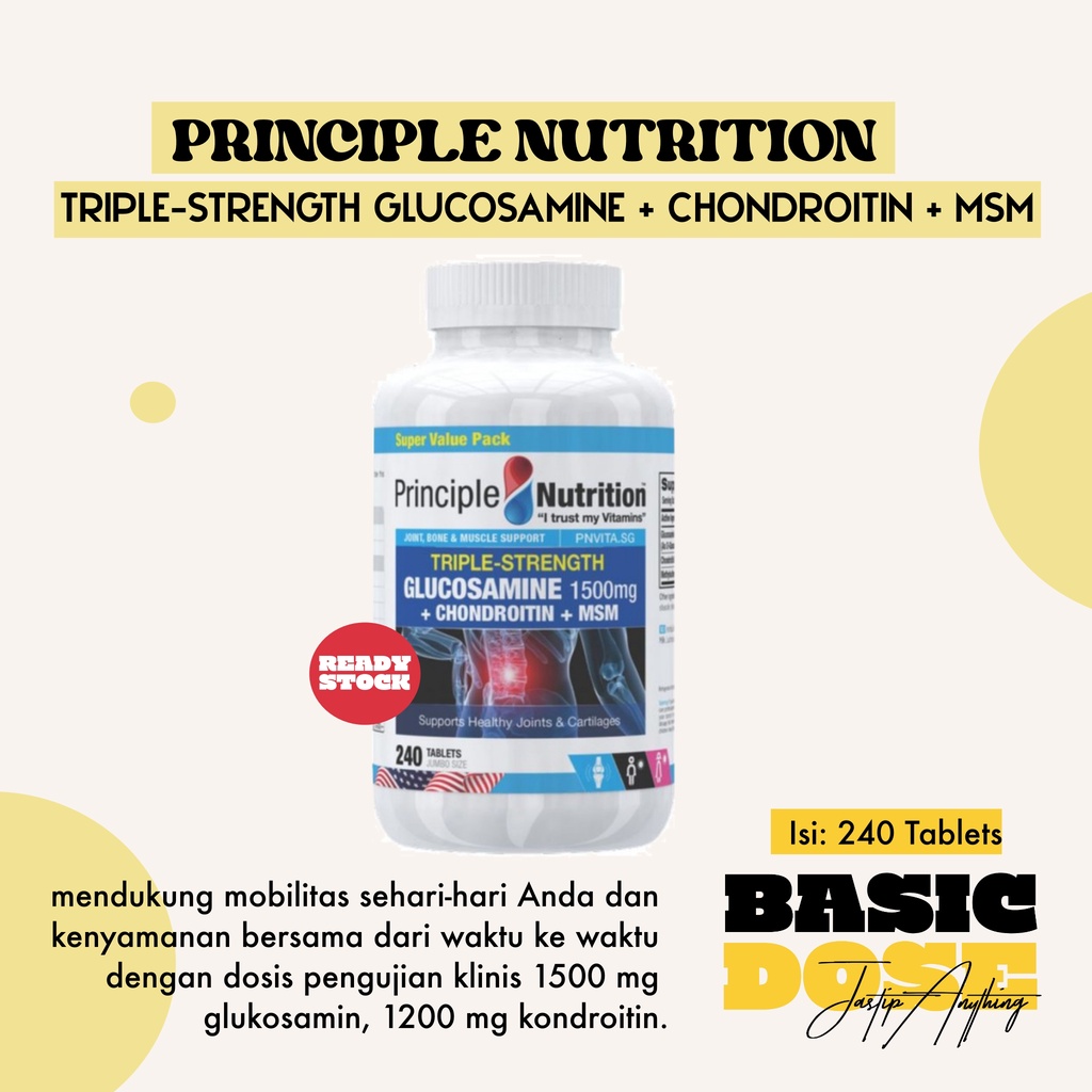 Jual [READY] Principle Nutrition Triple Glucosamine 1500mg + Chond ...