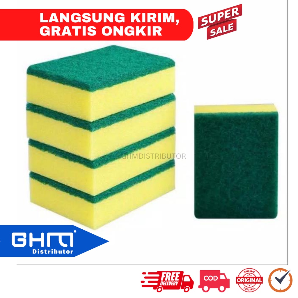 Jual (GHM-11) SPONGE / SPONS / SEPON /SPON CUCI PIRING / JARING CUCI ...