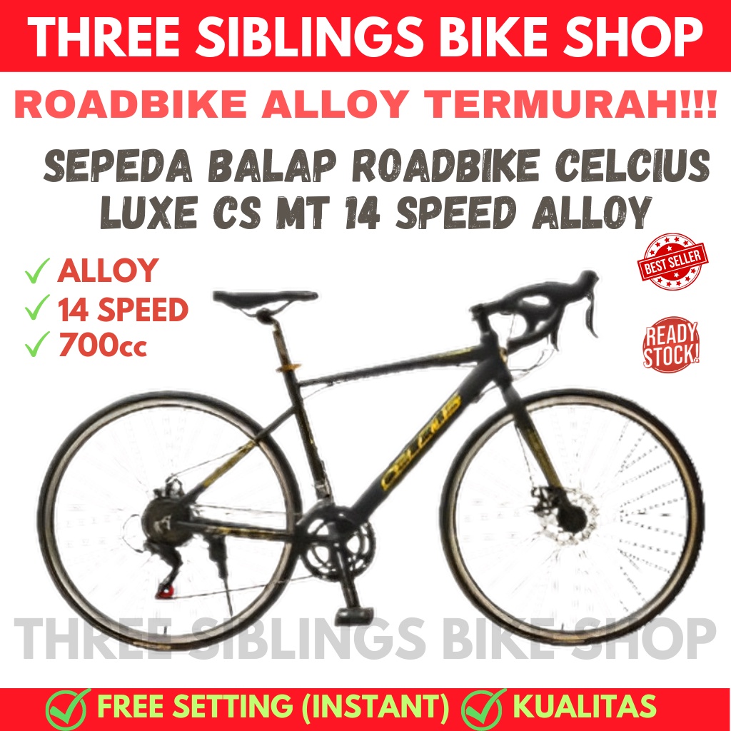 Jual SEPEDA BALAP ROADBIKE CELCIUS 1012 LUXE CS MT 14 SPEED FRAME ALLOY ...