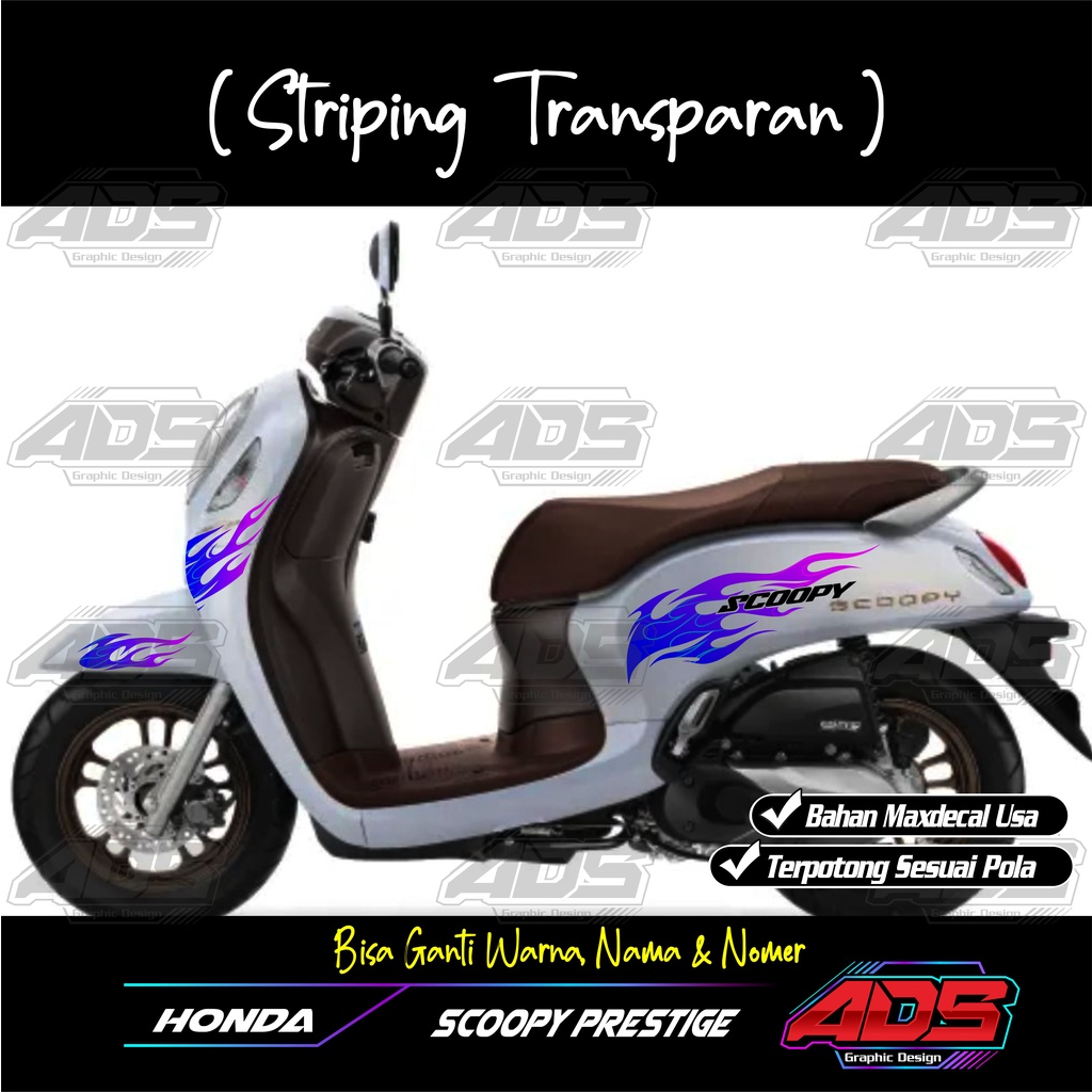 Jual Striping Scoopy - Striping Scoopy Prestige Fire Transparan Uv Bisa Custom - Stiker Scoopy ...