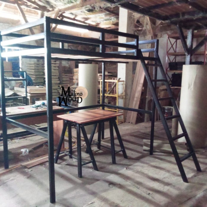 Jual Loft bed besi ranjang tempat tidur minimalis dipan divan besi ...