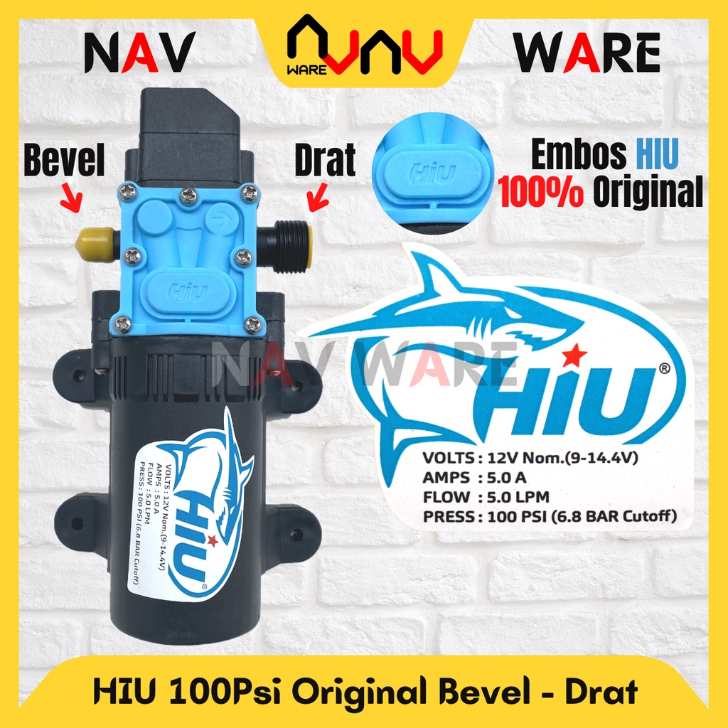 Jual Pompa Air DC 12V HIU Original 100Psi High Pressure Sprayer ...