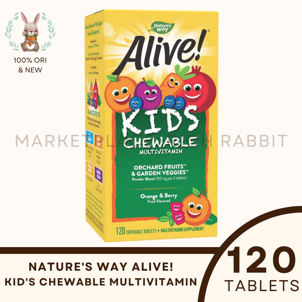 Jual Nature's Way Alive Kids Chewable Multivitamin Orange Berry Natures ...