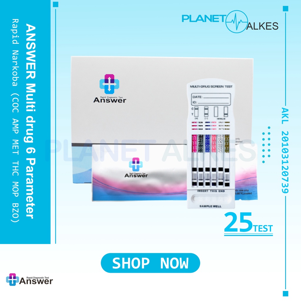 Jual Alat Test Narkoba- 7, 6, 5, 3 Parameter ANSWER Multi Drug 7, 6, 5 ...