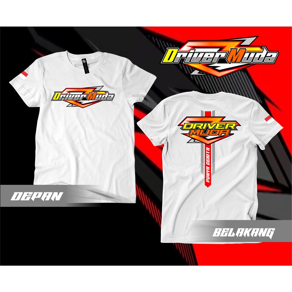 Jual kaos driver muda, baju kaos racing driver muda unisex all size ...