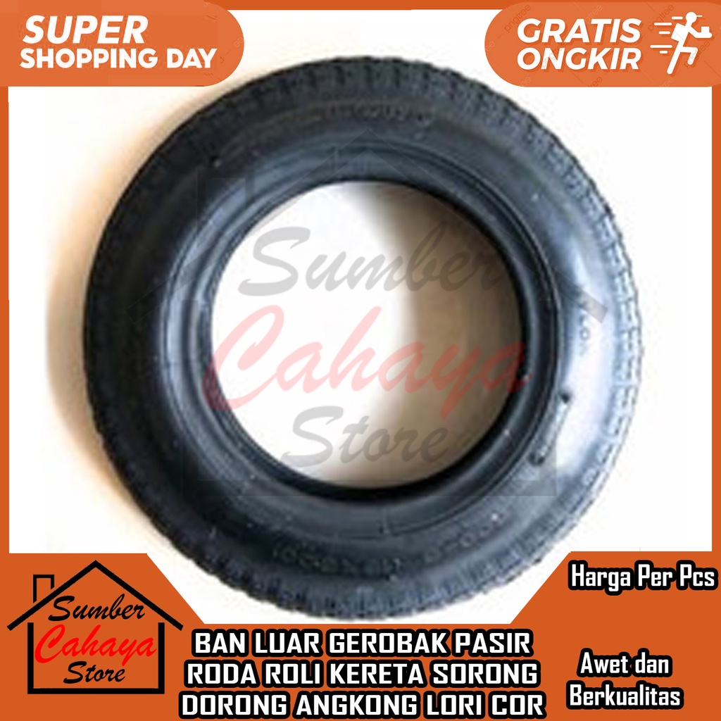 Jual BAN LUAR GEROBAK KERETA PASIR SORONG DORONG RODA REFILL GROBAK ...