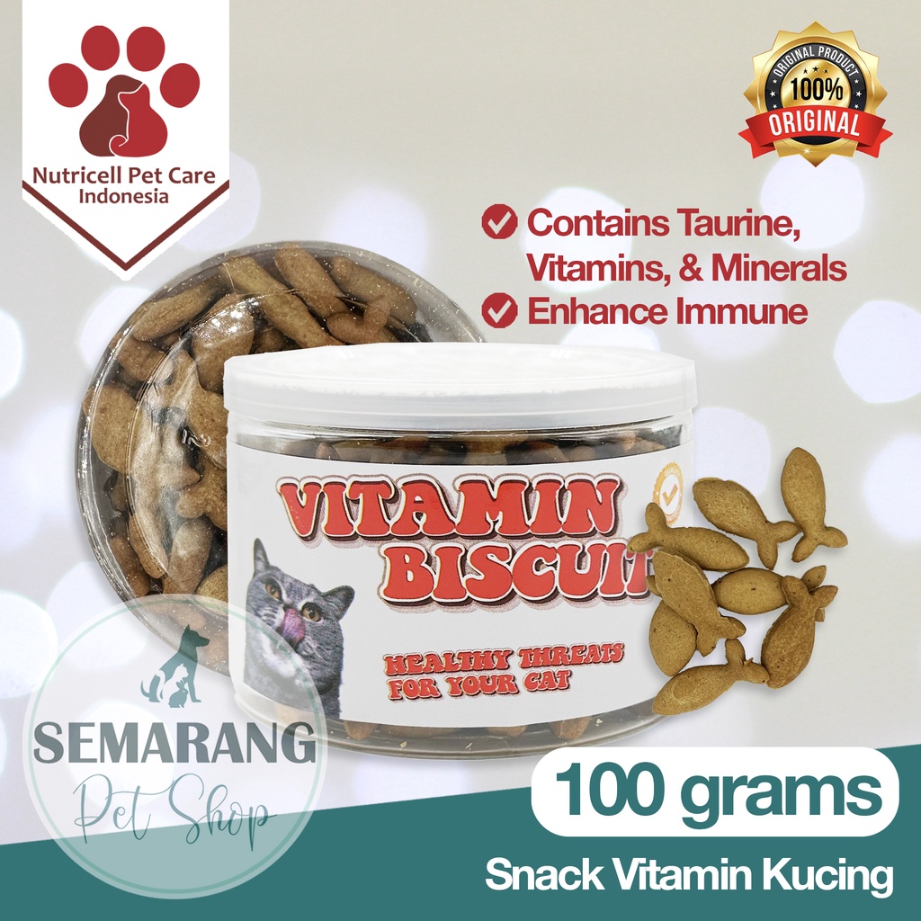 Jual NUTRICELL Vitamin Cat Biscuit 100gr | Snack Kucing/Treats/Cemilan ...
