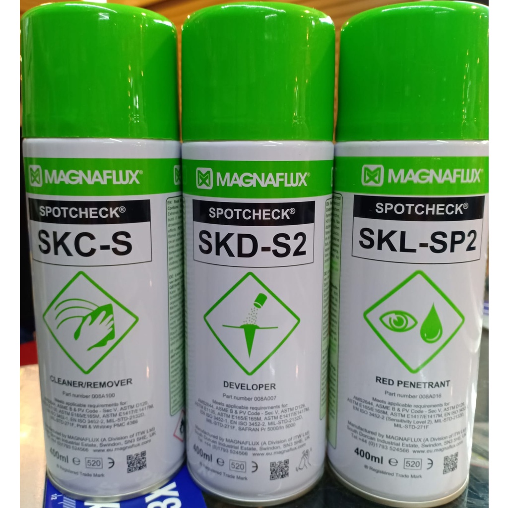 Jual Magnaflux Spotcheck 3 Can (Penetrant, Developer, Celaner/Remover ...