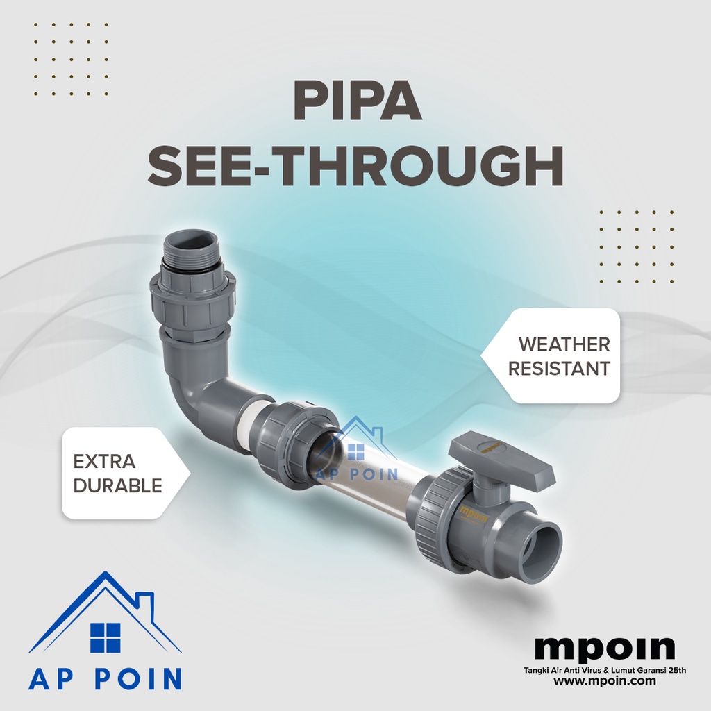 Jual PIPA TRANSPARAN - PIPA SEE TROUGH WITH MPOIN DRAIN 1 INCH | Shopee ...