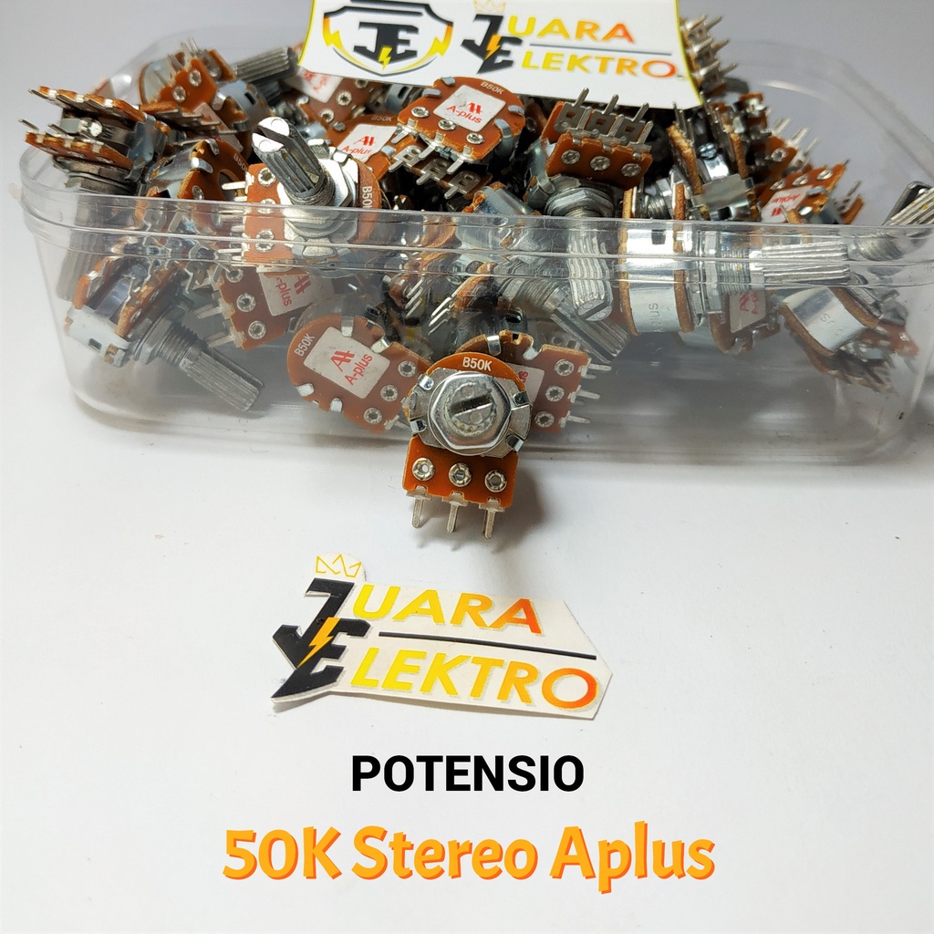Jual Potensio 50K Stereo Aplus | Potensiometer Stereo 50K Aplus ...