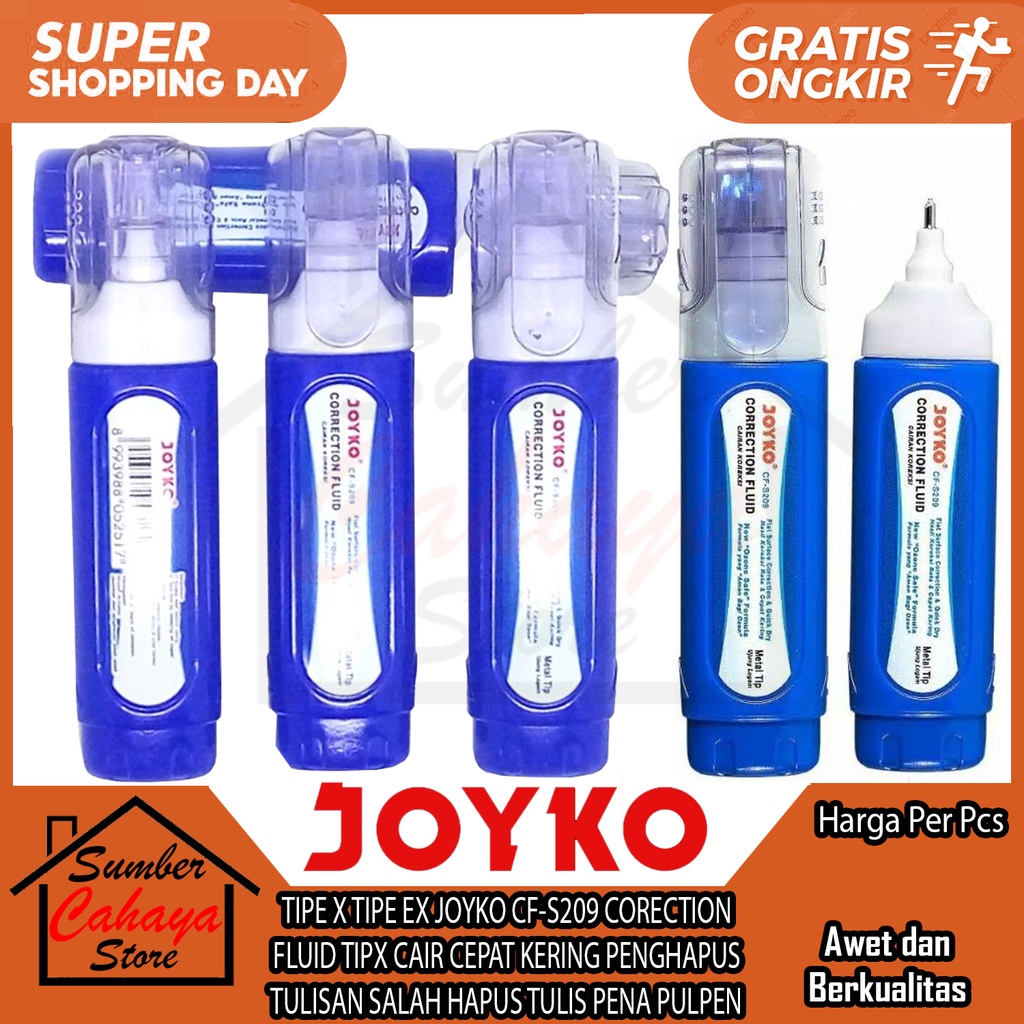 Jual TIPE X TIPE EX JOYKO CF-S209 CORECTION FLUID TIPX CAIR CEPAT ...