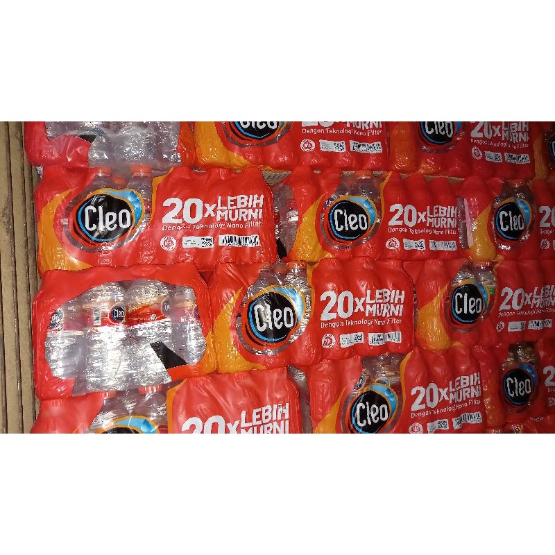 Jual Cleo Air Mineral Botol 220 ml 1 slop 24 botol | Shopee Indonesia