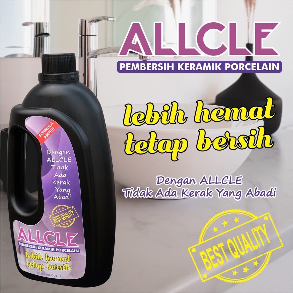 Jual Pembersih Porselen dan Keramik ALLCLE isi 1 liter | Shopee Indonesia