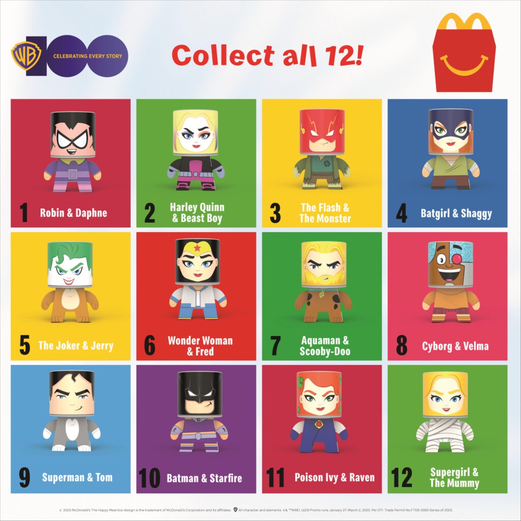 Jual Mainan Anak Hadiah Happy Meal Meals McD McDonald McDonalds Warner Bros 100th Anniversary DC ...