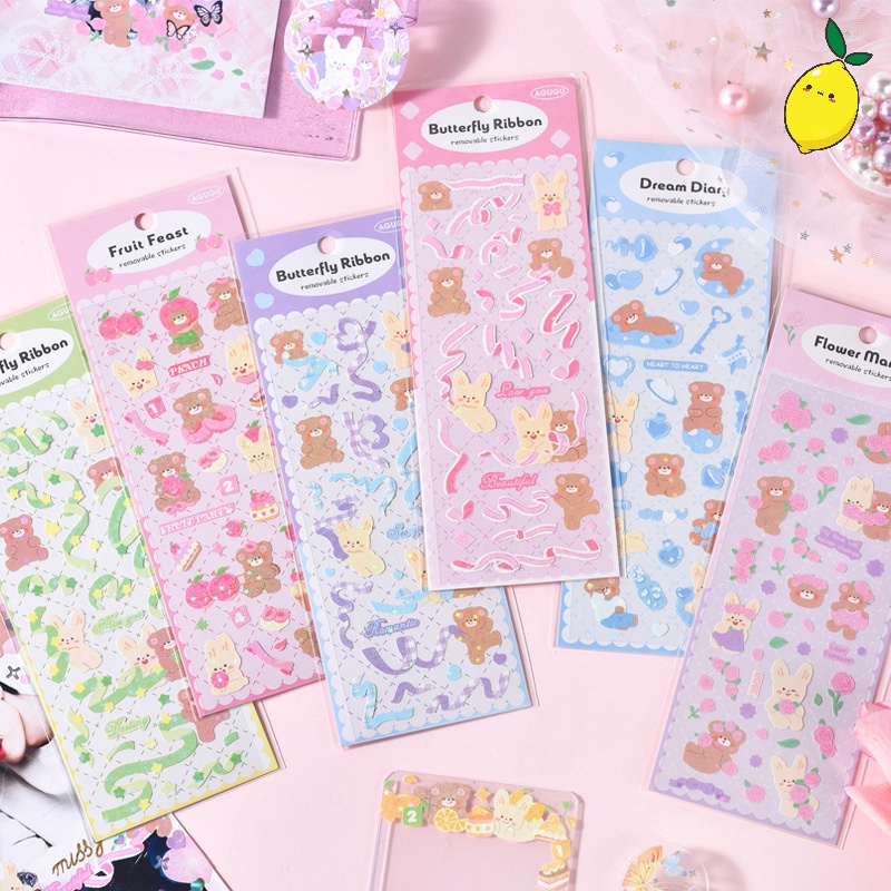Jual Stiker Diary Lucu Bunny Bear Buddy Diary Deco Stickers | Shopee ...