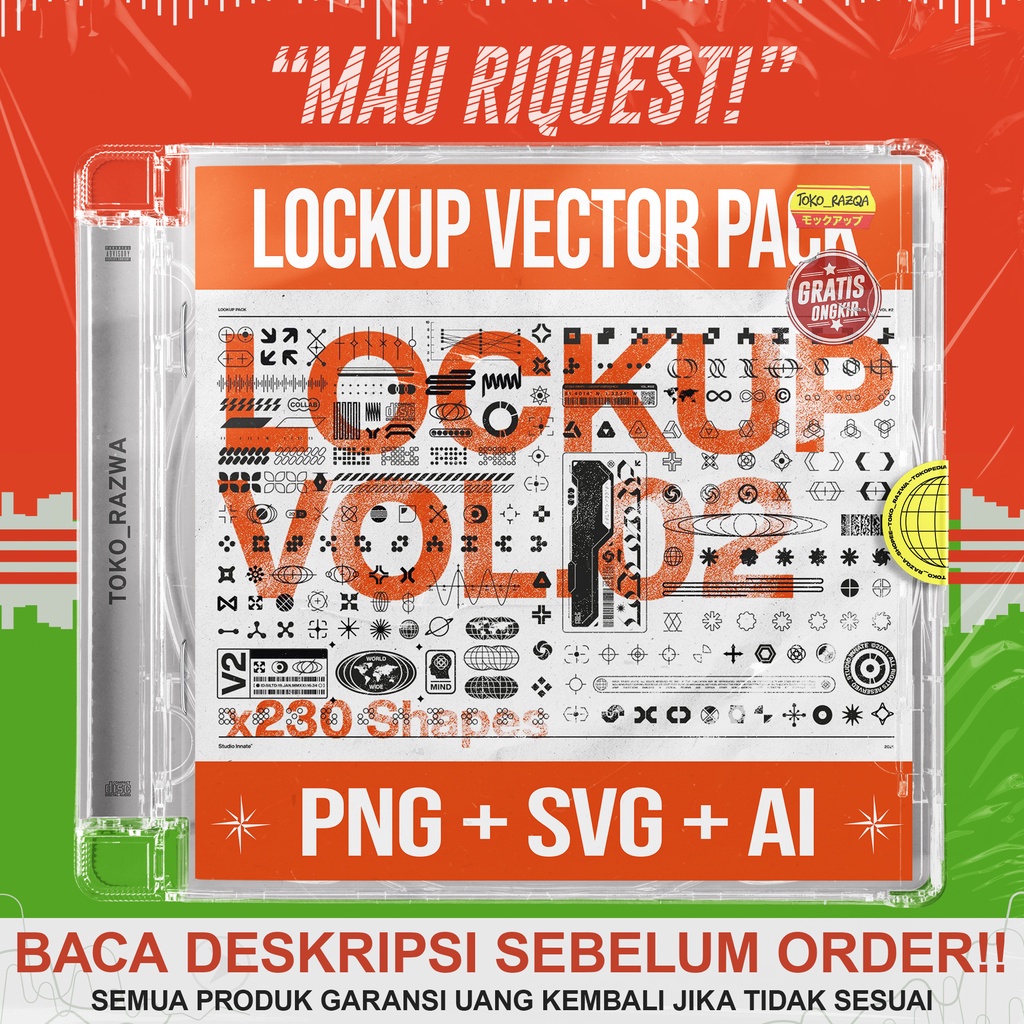Jual Lockup Vector Pack V.2 - 200+ PNG - 200+ SVG - AI - 190323 ...
