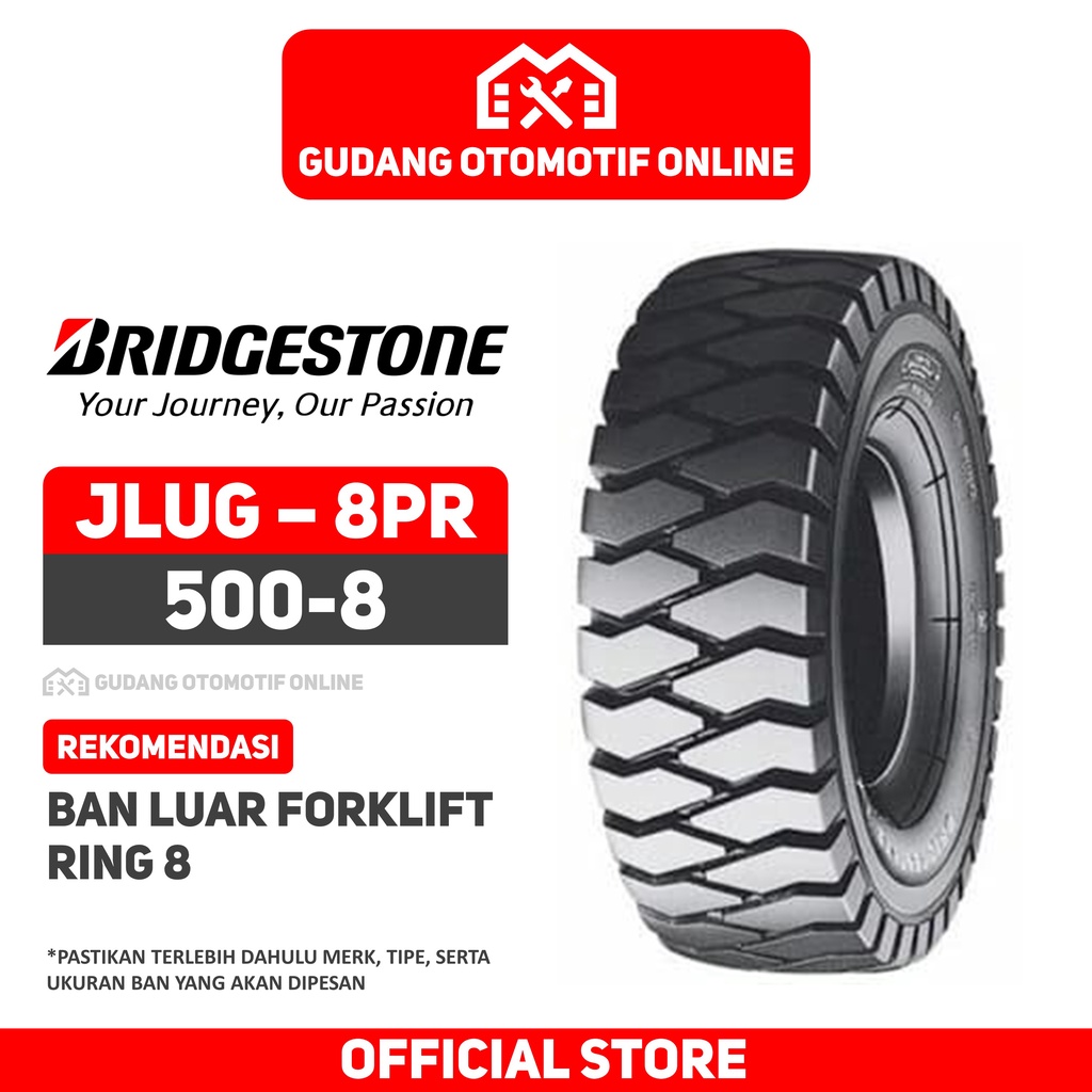 Jual BAN LUAR FORKLIFT BRIDGESTONE JLUG 500-8 8PR - BAN FORKLIFT J-LUG 5.00-8 500 8 | Shopee ...