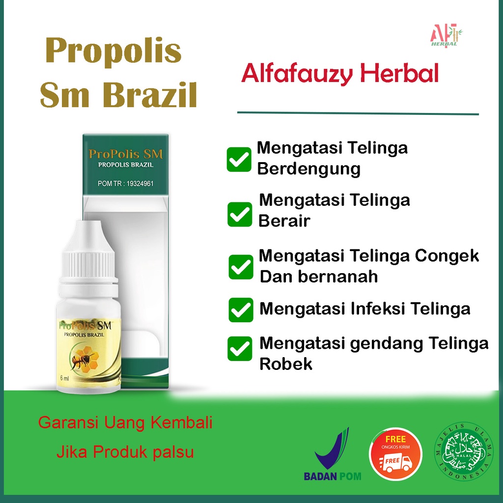 Jual OBAT TETES UNTUK TELINGA BERAIR BERNANAH BAU PROPOLIS SM BRAZIL ...