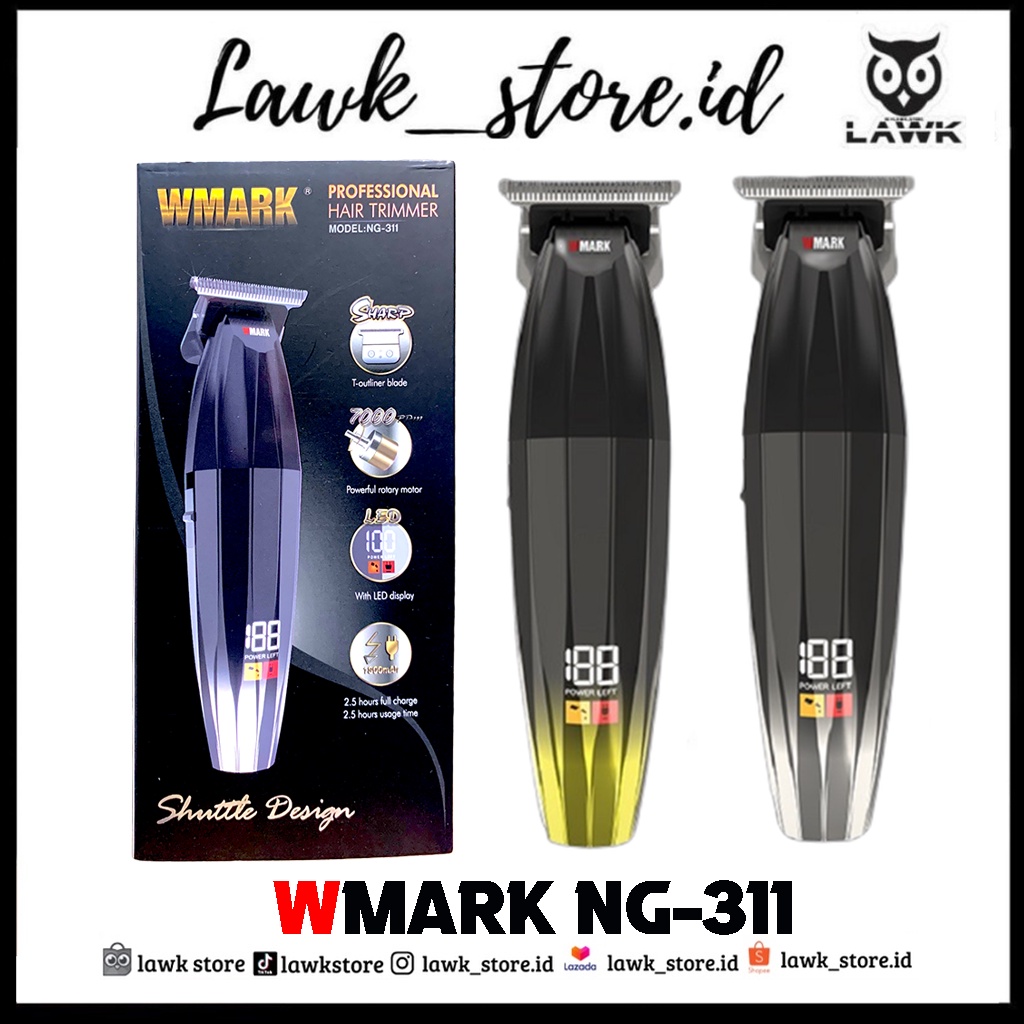 Jual Trimmer WMARK NG-311 Mesin Cukur Rambut Profesional 7000RPM WMARK ...