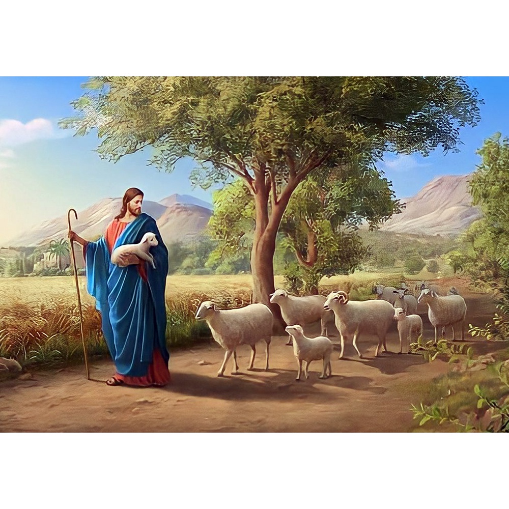 Jual LUKISAN POSTER CETAK YESUS JUMBO XTRA BESAR UKURAN 100X50CM ...