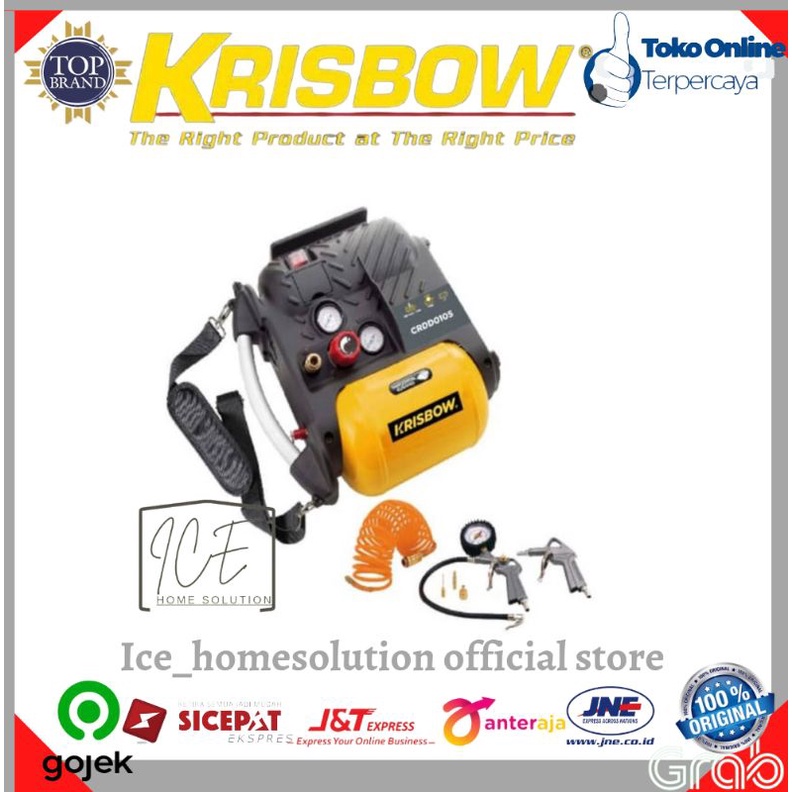Jual Krisbow Kompresor Angin Portabel 1.5 Hp 5 Ltr Crdc0105 | Shopee ...