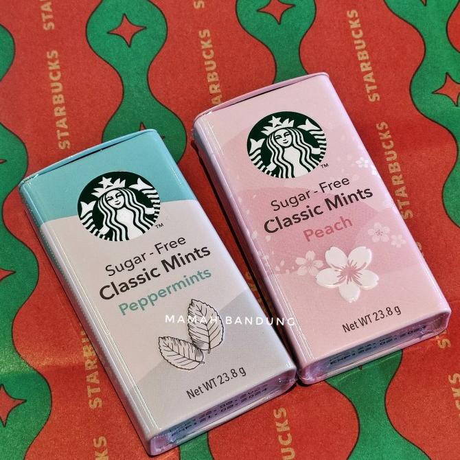 Jual Permen starbuck Sugar Free Classic Mints Peppermints Peach Candy ...