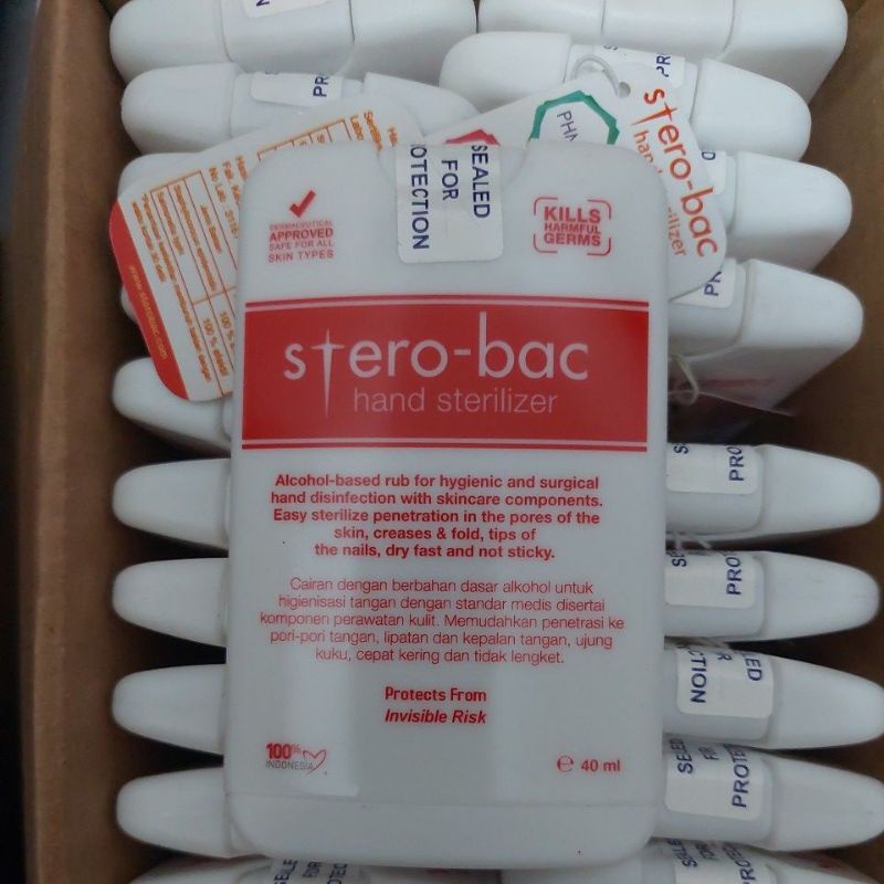 Jual Hand Sanitizer STEROBAC 40ml | Shopee Indonesia