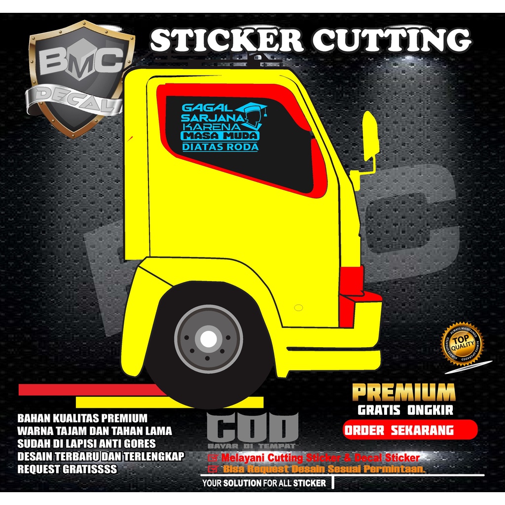 Jual STICKER CUTTING KACA SAMPING TRUCK/STICKER VARIASI KACA TRUCK ...