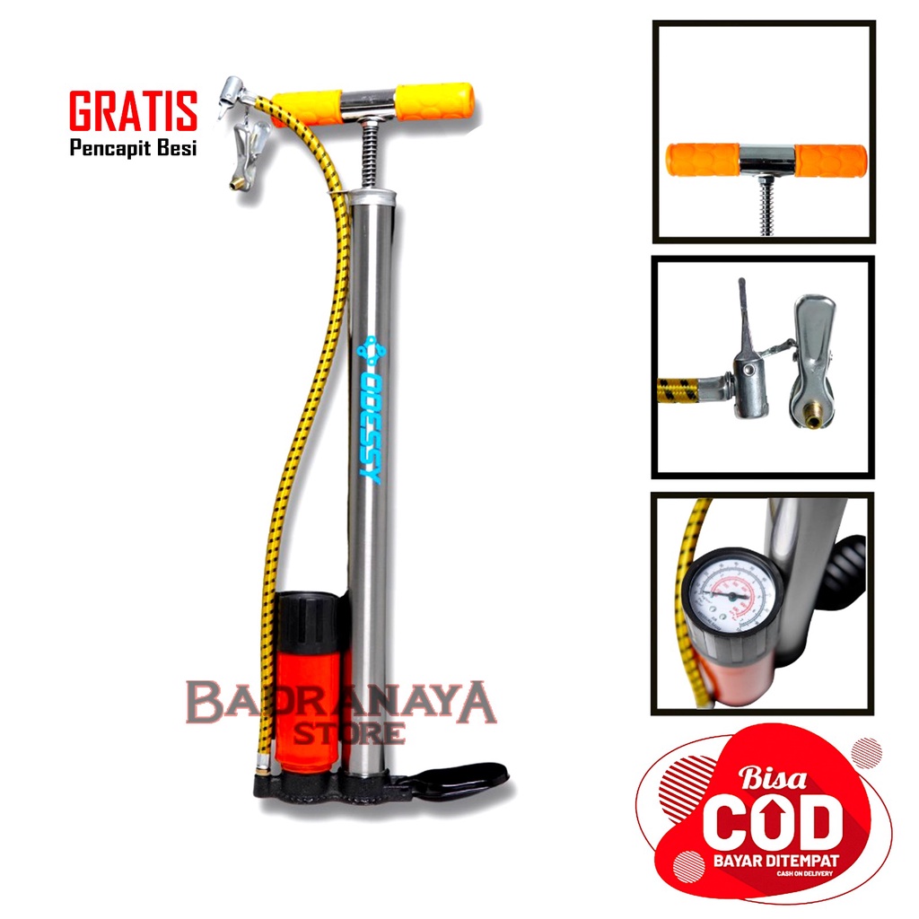 Jual Pompa Ban Sepeda Motor Mobil Tabung Meter Manual Hidrolik | Shopee ...