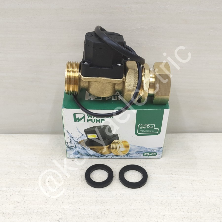 Jual FLOW SWITCH WASSER FS-01 OTOMATIS POMPA BOOSTER WATER FLOW 1 ...