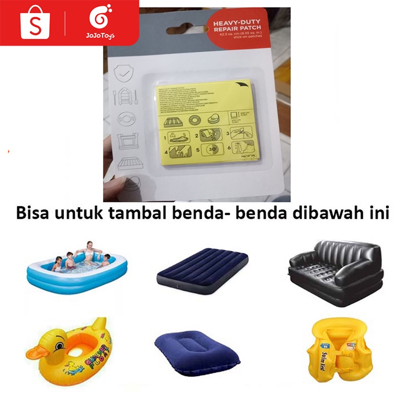 Jual Patch Stiker Lem Perekat Bahan PVC Tahan Air Untuk Perbaikan Tenda ...