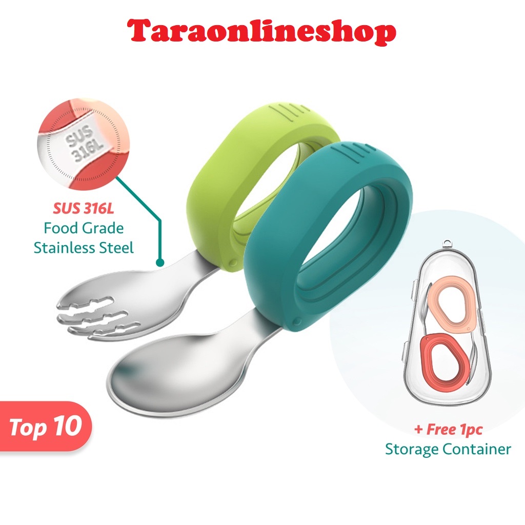 Jual Sendok anak stainless steel set training spoon sendok garpu bayi ...