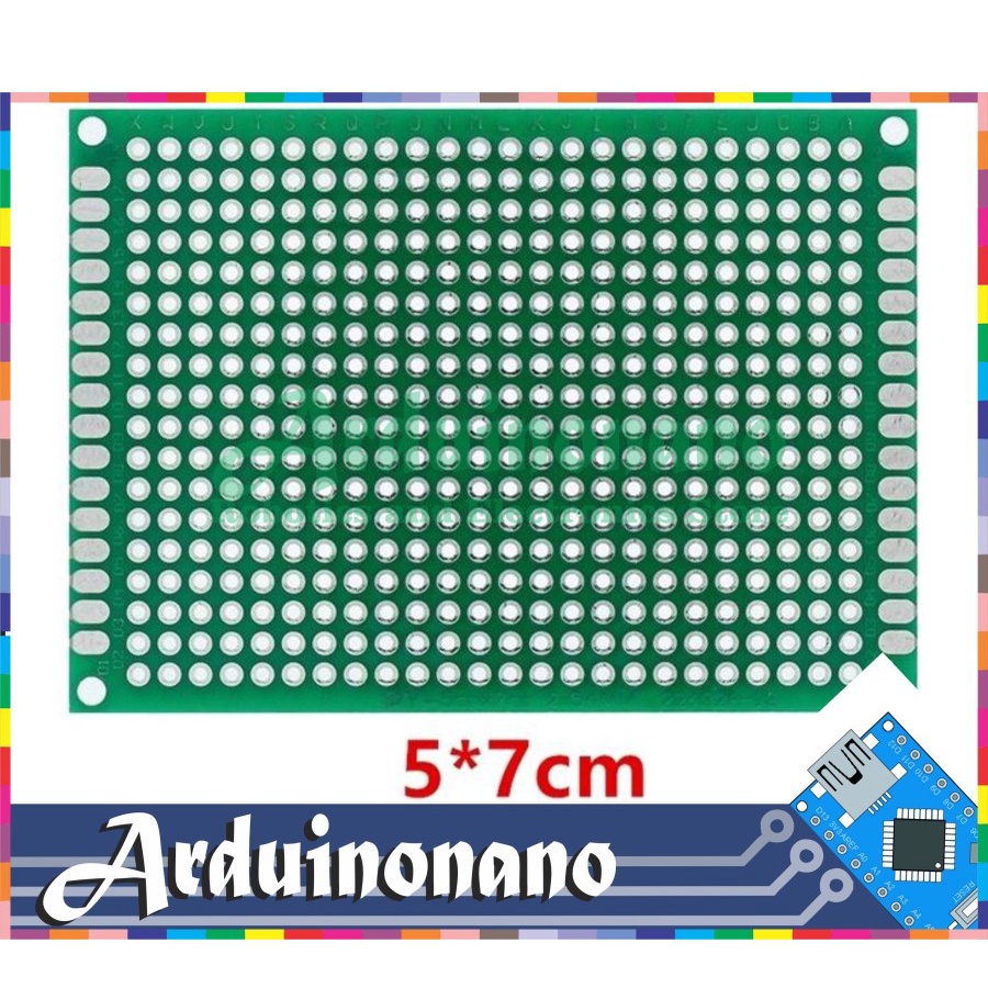 Jual PCB Dot Matrix Single Layer Hole 5x7 cm FR4 Protoboard lubang 2 ...
