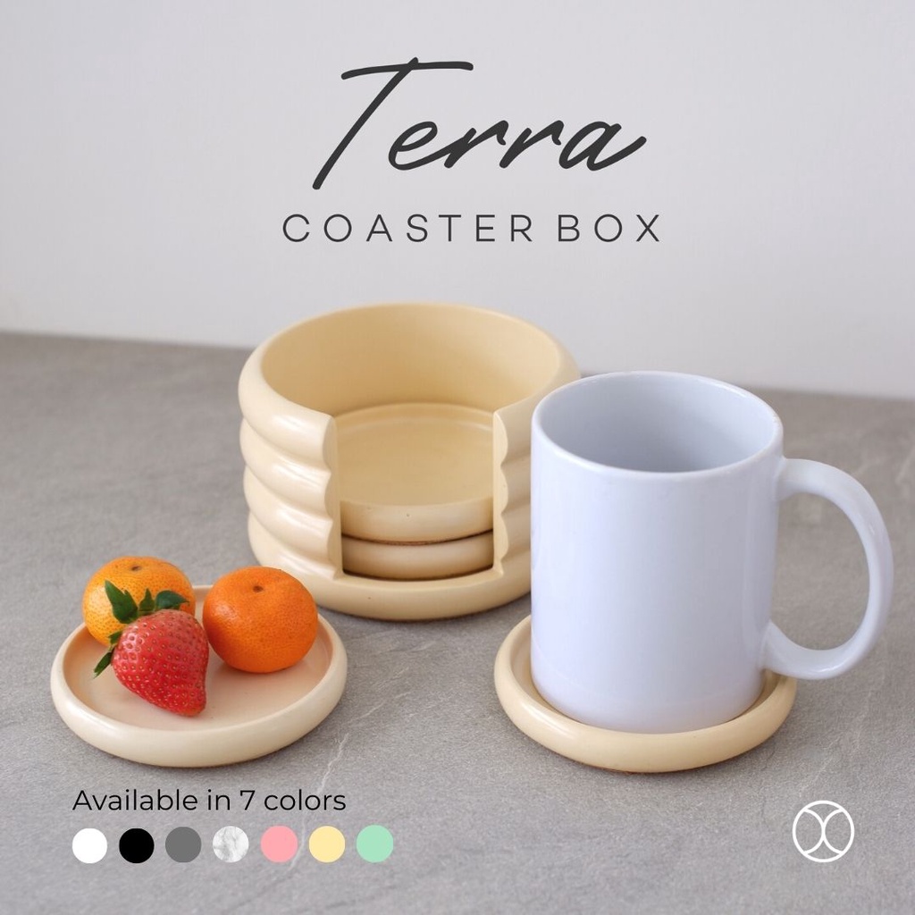 Jual CONCREATE Coaster Box Terra / Tatakan Gelas Set / Alas Gelas Set ...