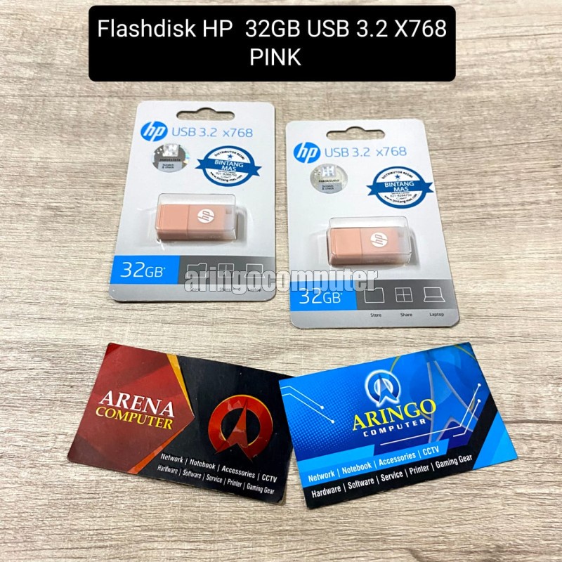 Jual Flashdisk HP 32GB USB 3.2 X768 PINK | Shopee Indonesia