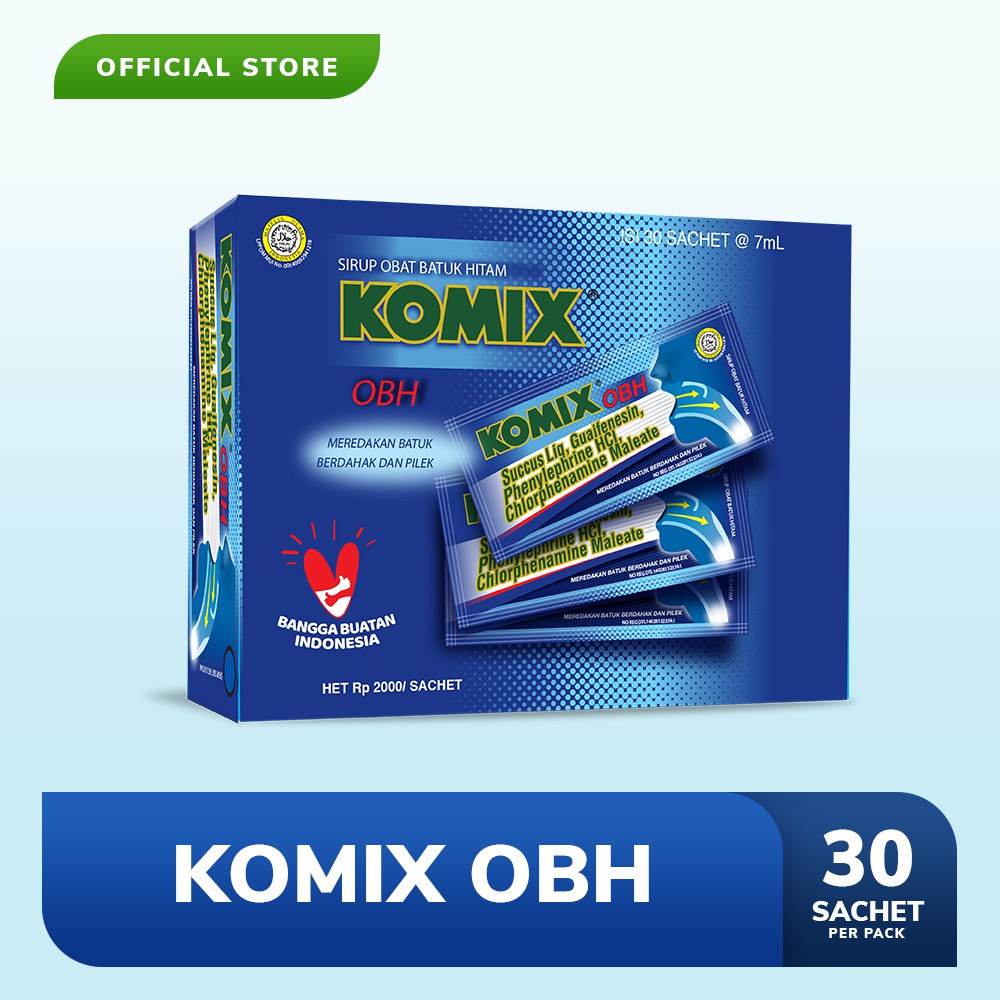 Jual Komix OBH Saset per 10 Sachet Obat Batuk Berdahak Pilek Sakit ...
