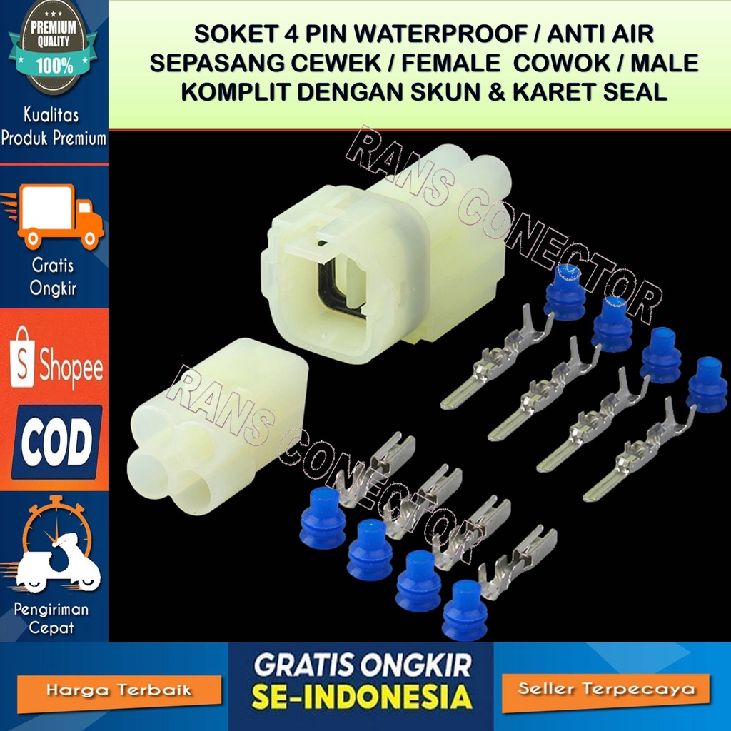 Jual soket socket DLC reset Honda 4 pin Anti Air Soket OEM DLC ...