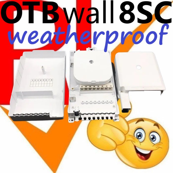 Jual OTB Wall 8 Core SC Weatherproof Outdoor Roset 8c FTTH Distribution ...