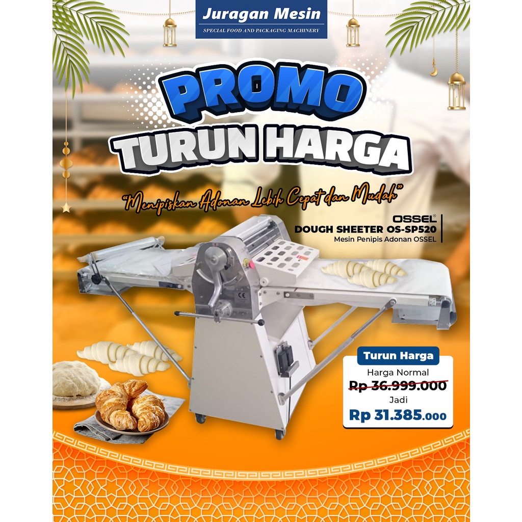Jual BERGARANSI !! OSSEL MESIN PEMBUAT LEMBARAN ADONAN OSSEL Dough ...
