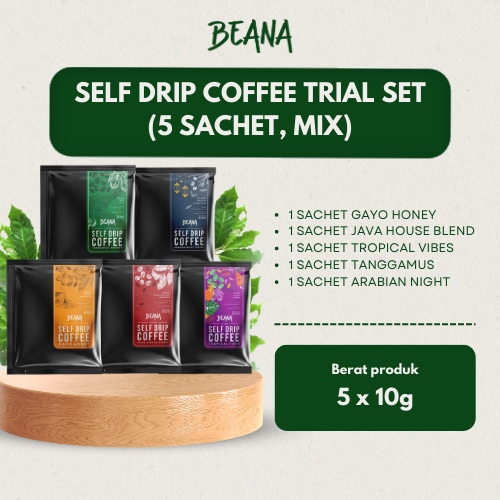 Jual Self Drip Bag Coffee Mix Trial Set (Isi 5 Sachet) | Coffee Drip ...