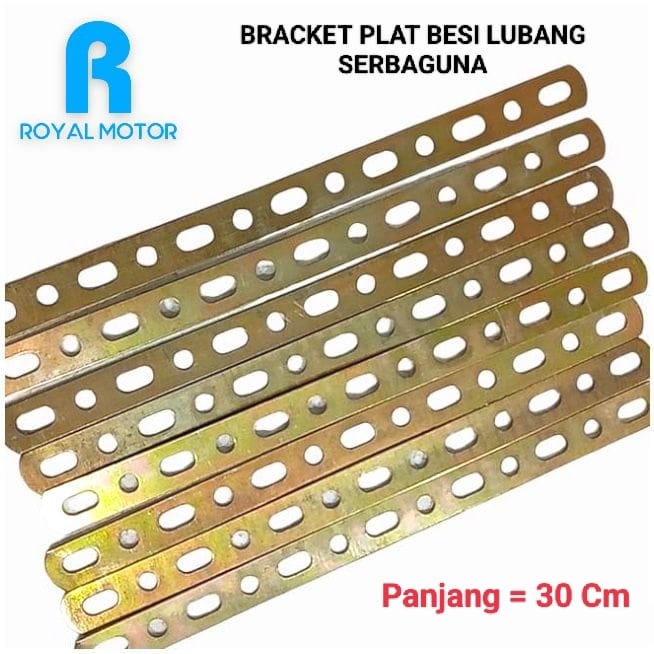 Jual BREKET BRACKET PLAT BESI BOLONG / LUBANG SERBAGUNA UNIVERSAL ...