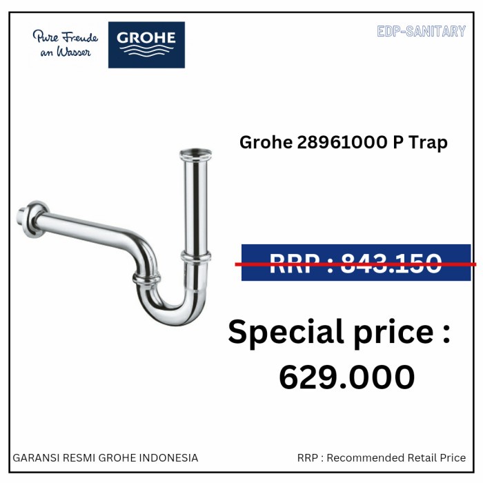 Jual GROHE 28961000 P TRAP | Shopee Indonesia