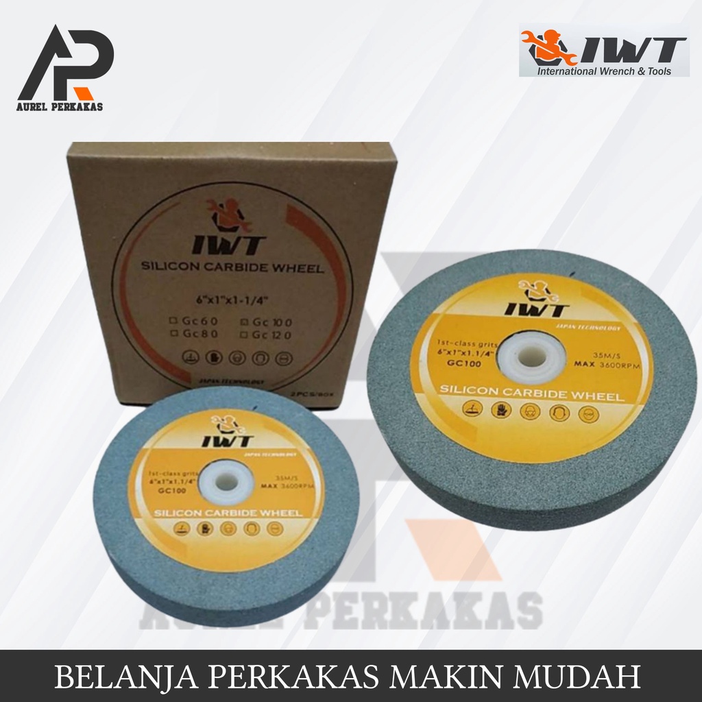Jual Batu Gerinda Gurinda Duduk 6 Inch Grinding Wheel 6" Batu Poles ...