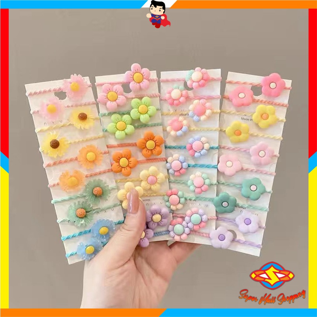 Jual SMS Ikat Rambut Anak Perempuan Lucu 10 in 1 Mini Kunciran Rambut ...