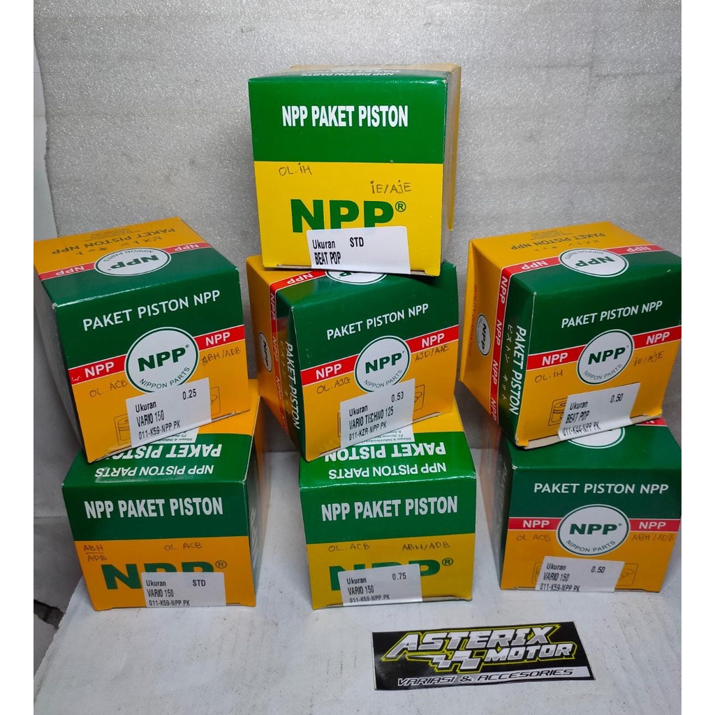 Jual Seher Seker Piston Kit NPP Set Motor Matic Honda Matic Vario ...