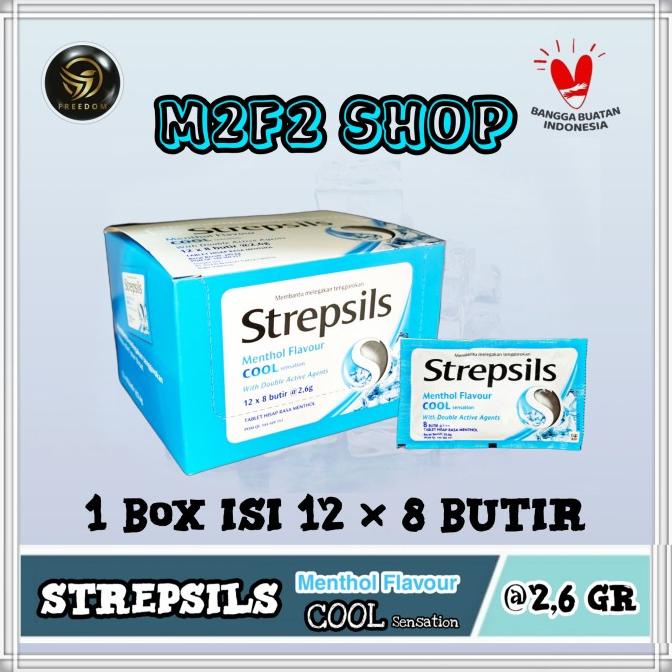 Jual Permen Strepsils Lozenges Cool Menthol | Biru - 249,6 Gr (Harga ...