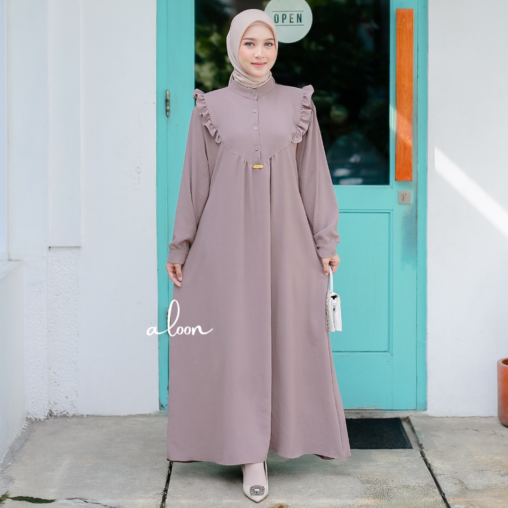 Jual Salma Gamis Rempel Crinkle Airflow Busui Friendly – Gamis Remaja ...
